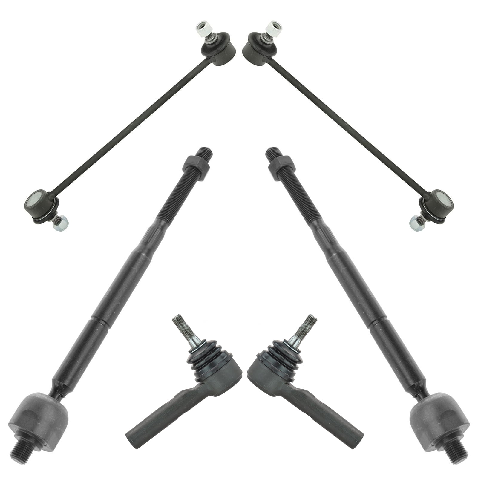 TRQ Inner Outer Tie Rod Sway Bar Link LH RH Set of 6 for Compass ...