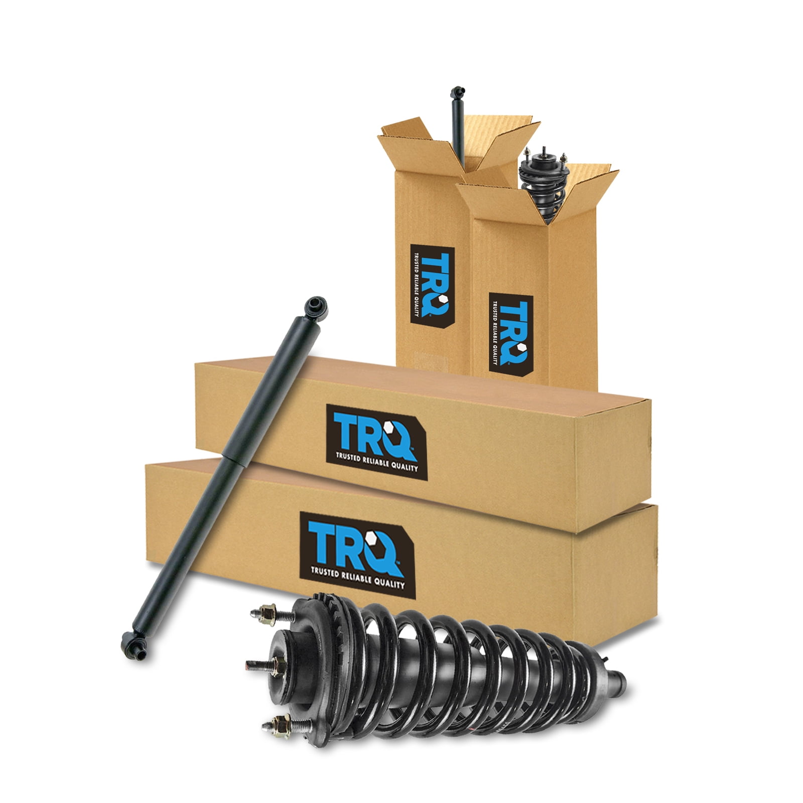TRQ Loaded Strut Spring Shock Front Rear Kit Set of 4 for Envoy ...