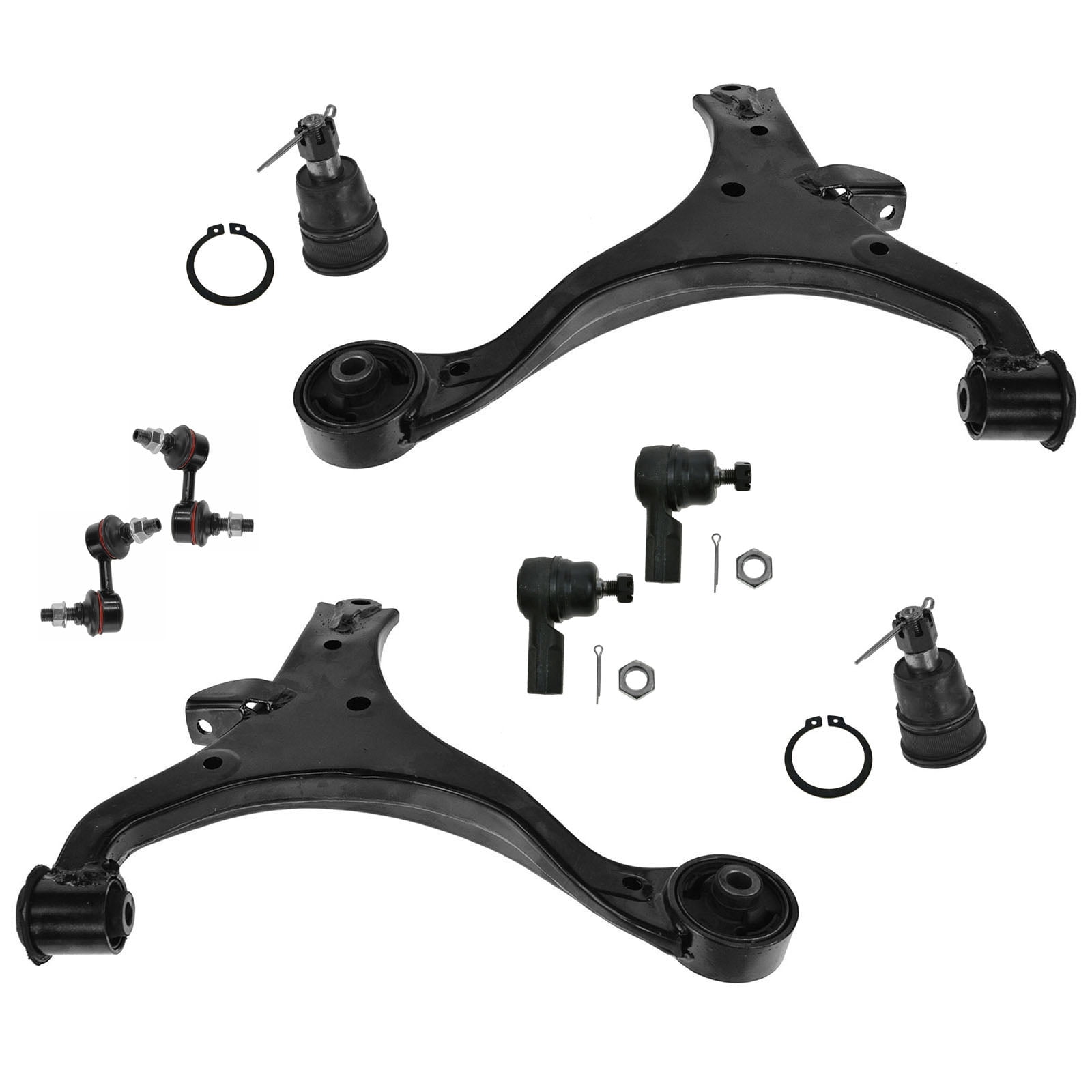 TRQ Lower Control Arms Ball Joints Sway Bar End Links Tie Rod Front 8 ...