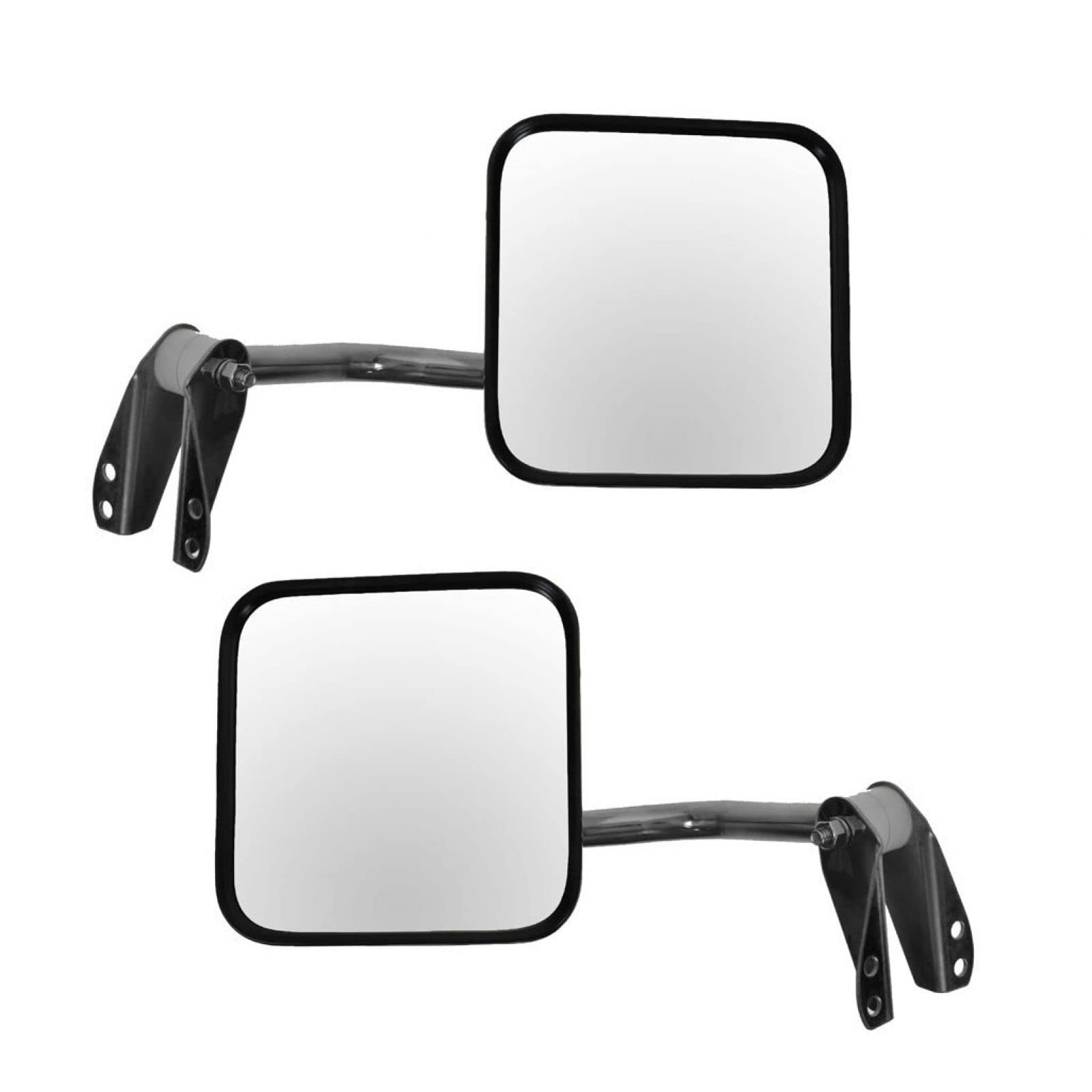 TRQ Manual Side Mirrors Pair Set Left & Right LH RH for 53-86 Jeep CJ ...