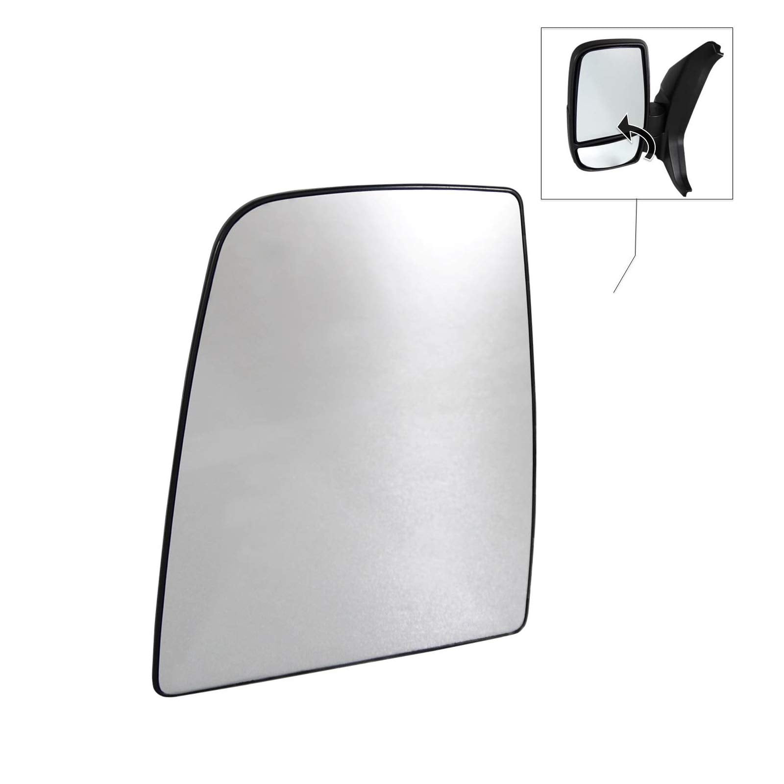 TRQ Mirror Glass Upper Driver Side Left LH for Ford Transit Van 150 250 ...