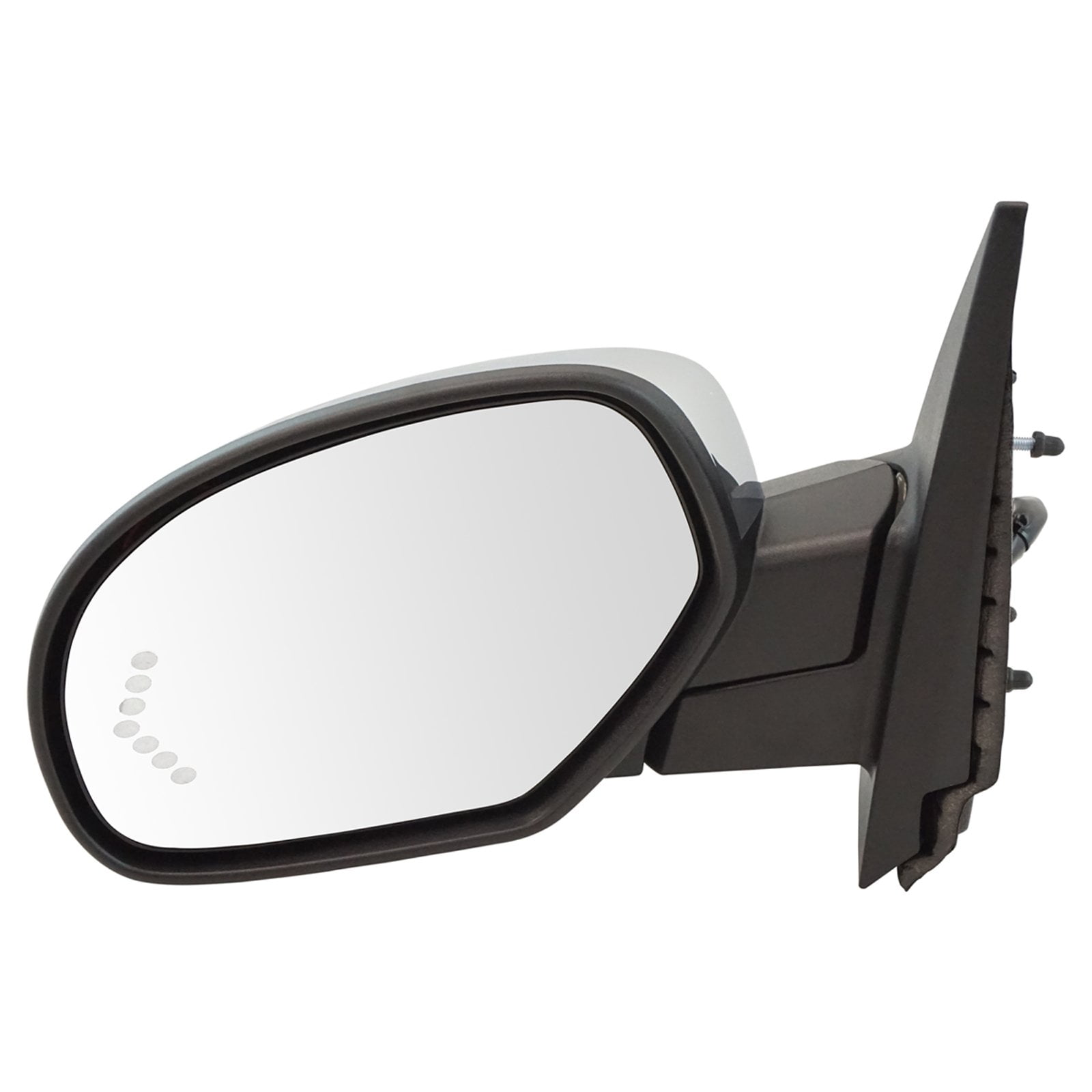 TRQ Mirror Power Folding Heated Memory Puddle Signal Chrome LH for GM ...