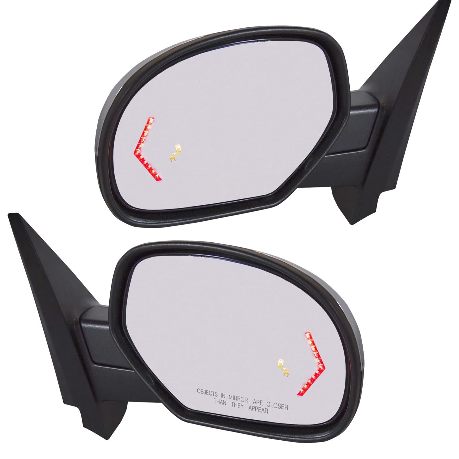 TRQ Mirror Power Folding Heated Signal Memory Blind Spot Puddle Chrome ...