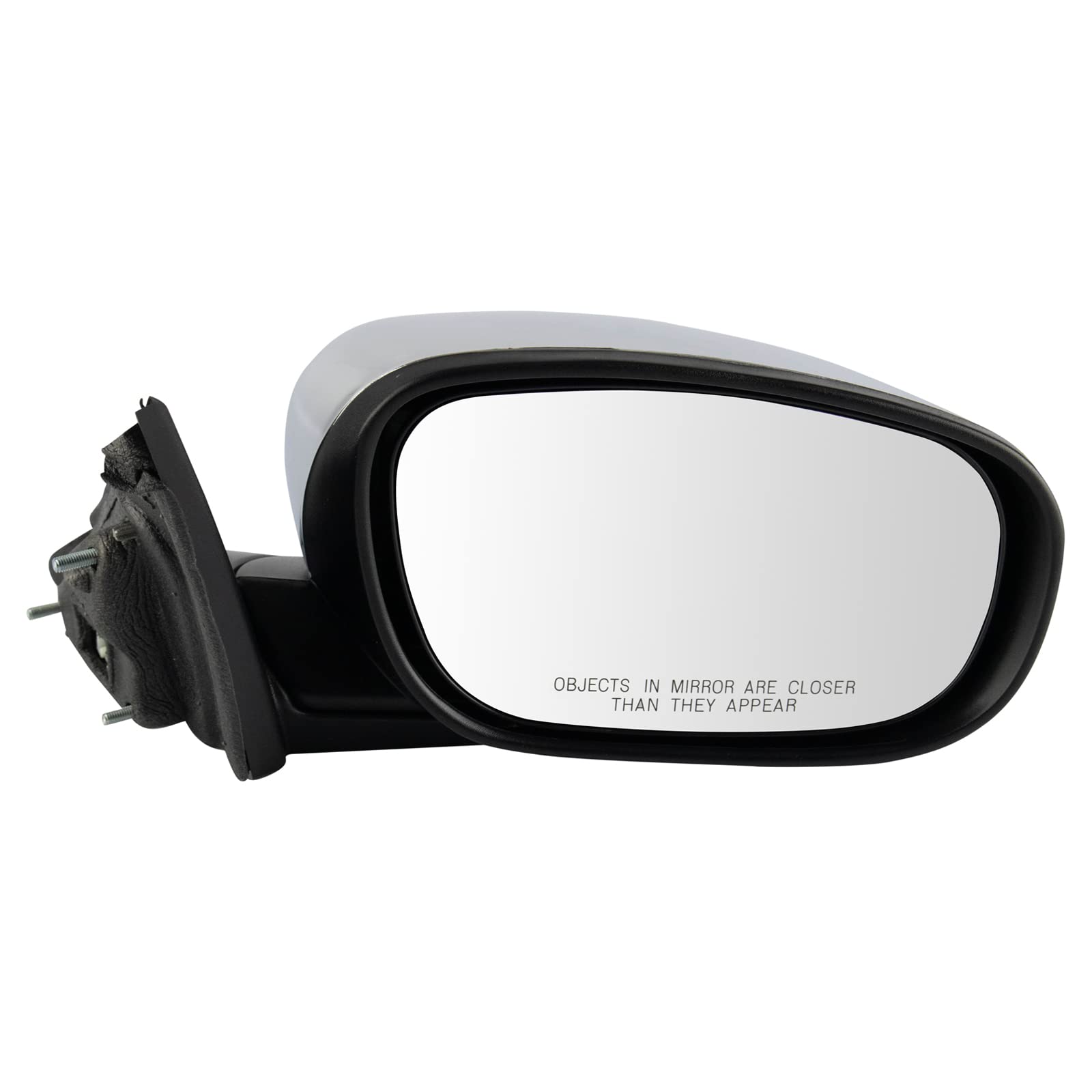 TRQ Mirror Power Heat Manual Folding Chrome RH Passenger Side for ...