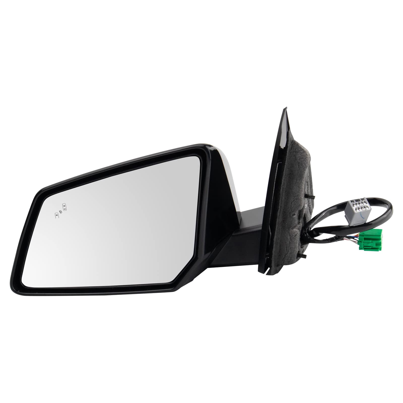 TRQ Mirror Power Heated Blind Spot Turn Signal Power Fold PTM LH for GM ...