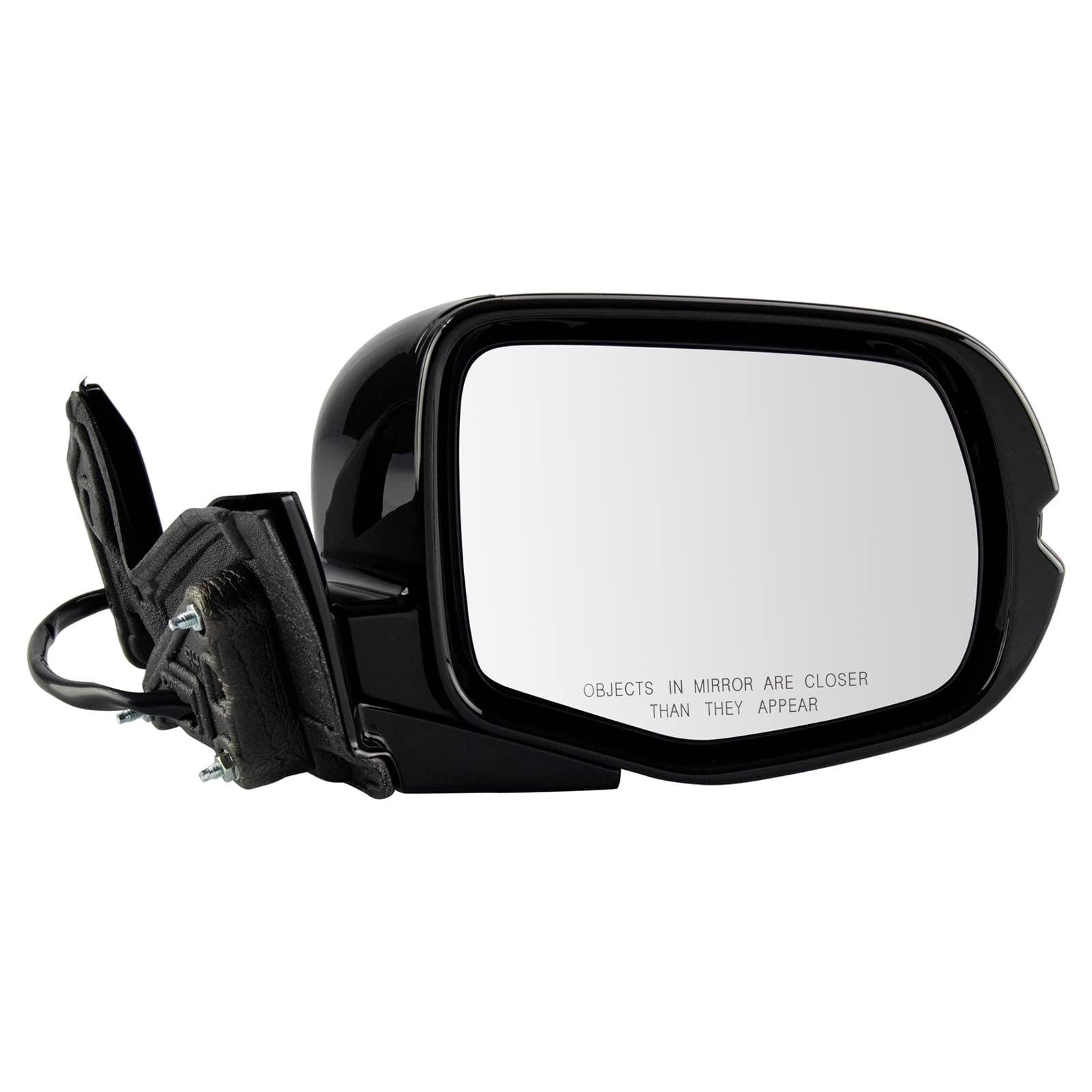 TRQ Mirror Power Heated Memory Gloss Black Passenger Side Right RH for ...