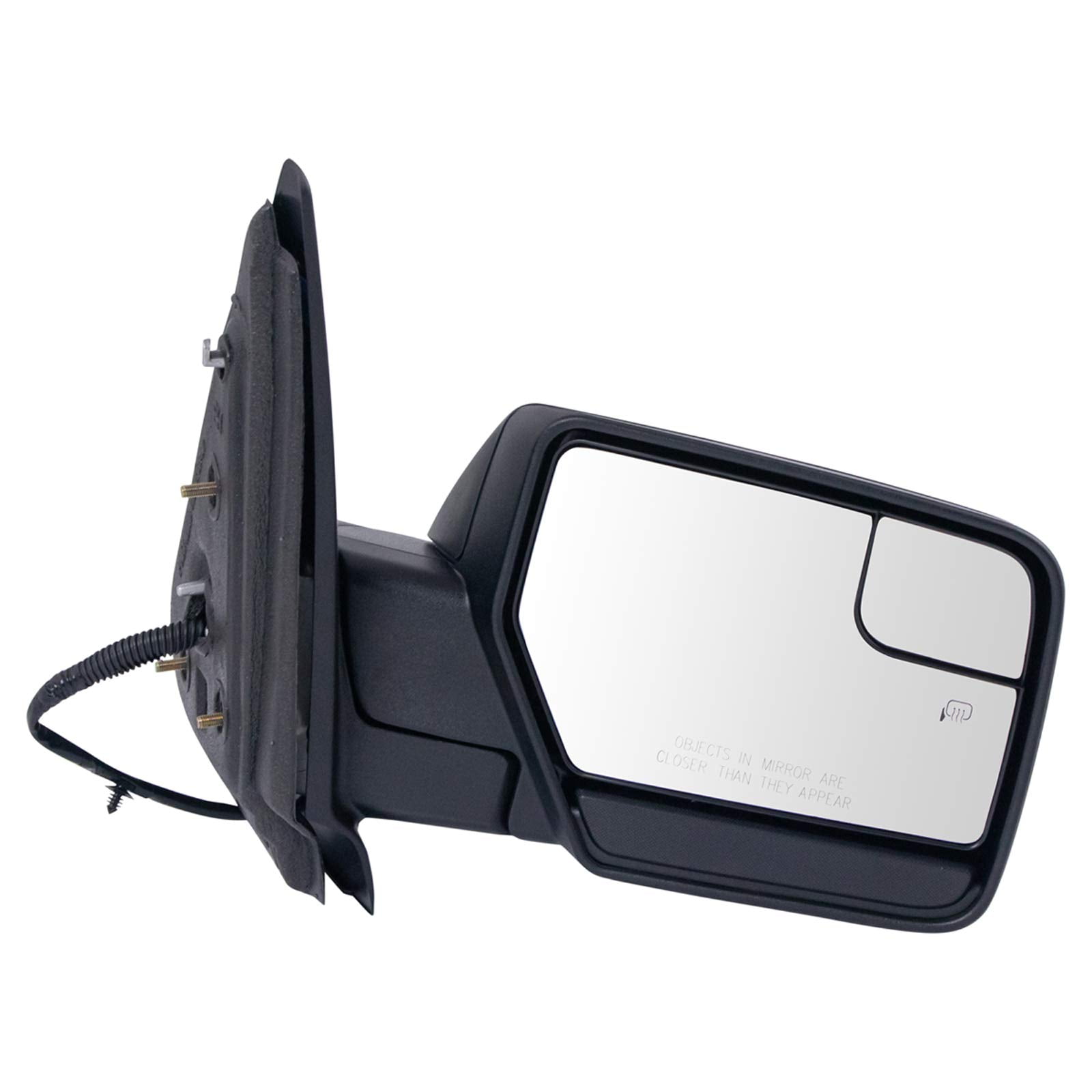 TRQ Mirror Power Heated Puddle Light Textured Black RH Side for Ford ...