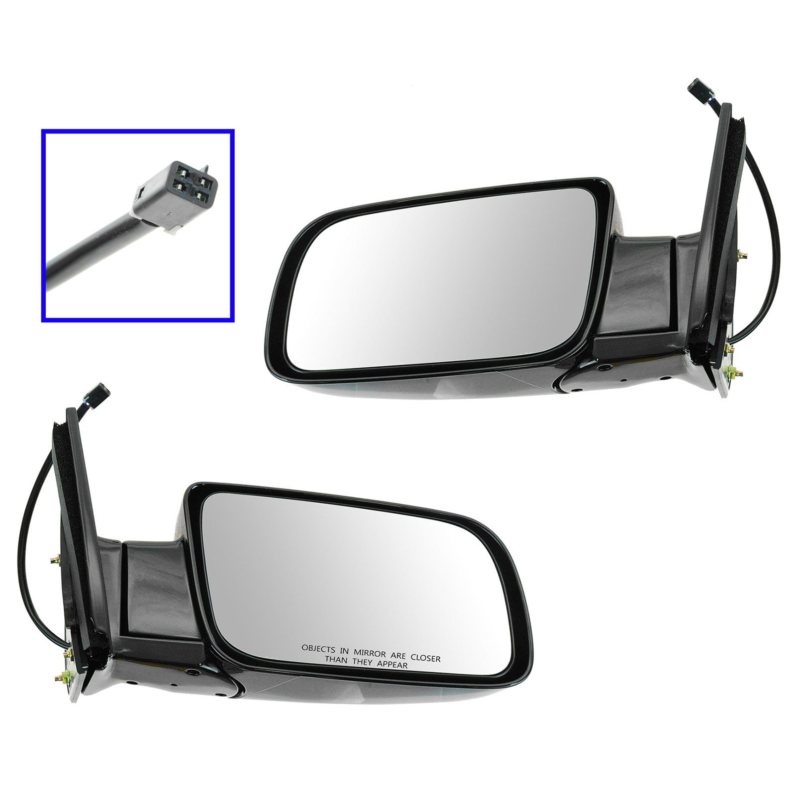 TRQ Mirrors Power Black Folding Left/Right Pair Set for Chevy GMC ...