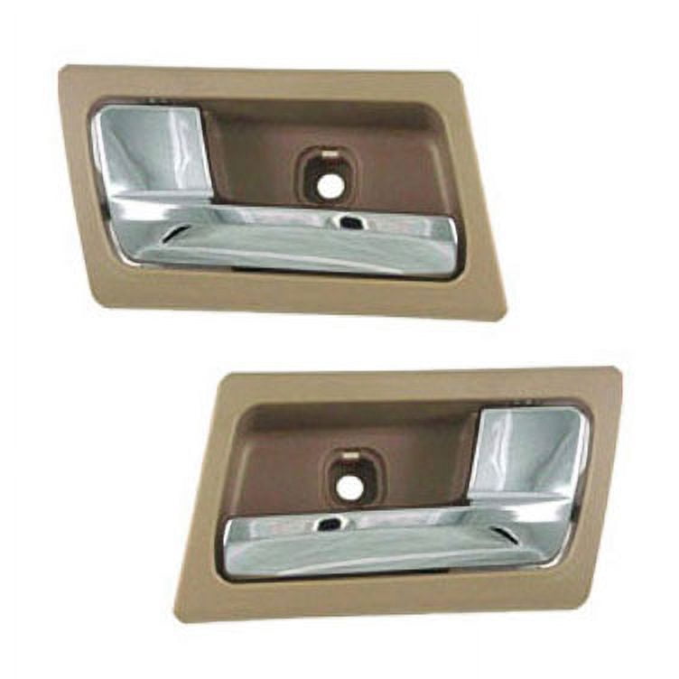 TRQ Parchment/Chrome Inner Door Handle Pair for Crown Vic Grand Marquis ...