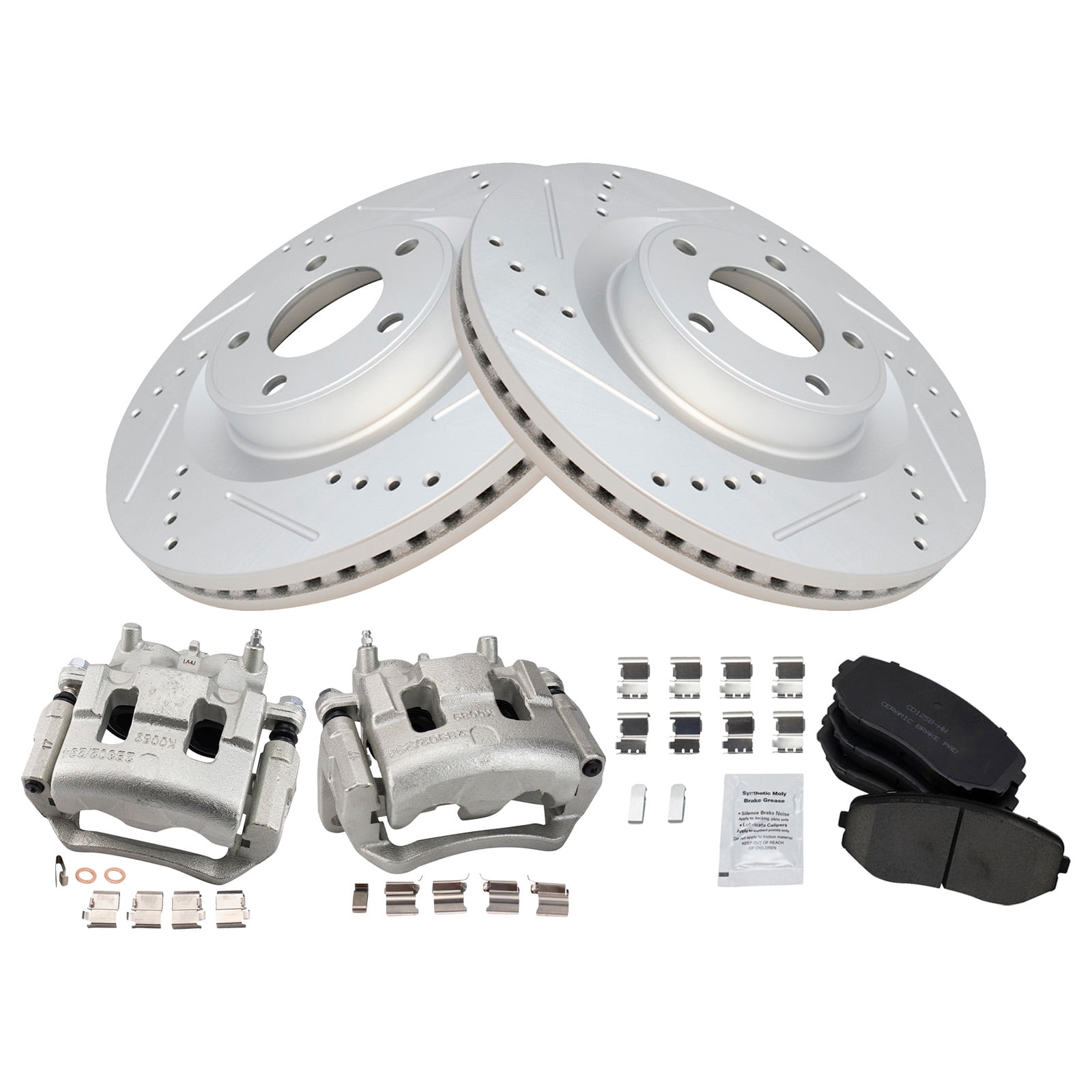 TRQ Front Performance Brake Pad & Rotor Kit Brake Caliper Brake Pads ...