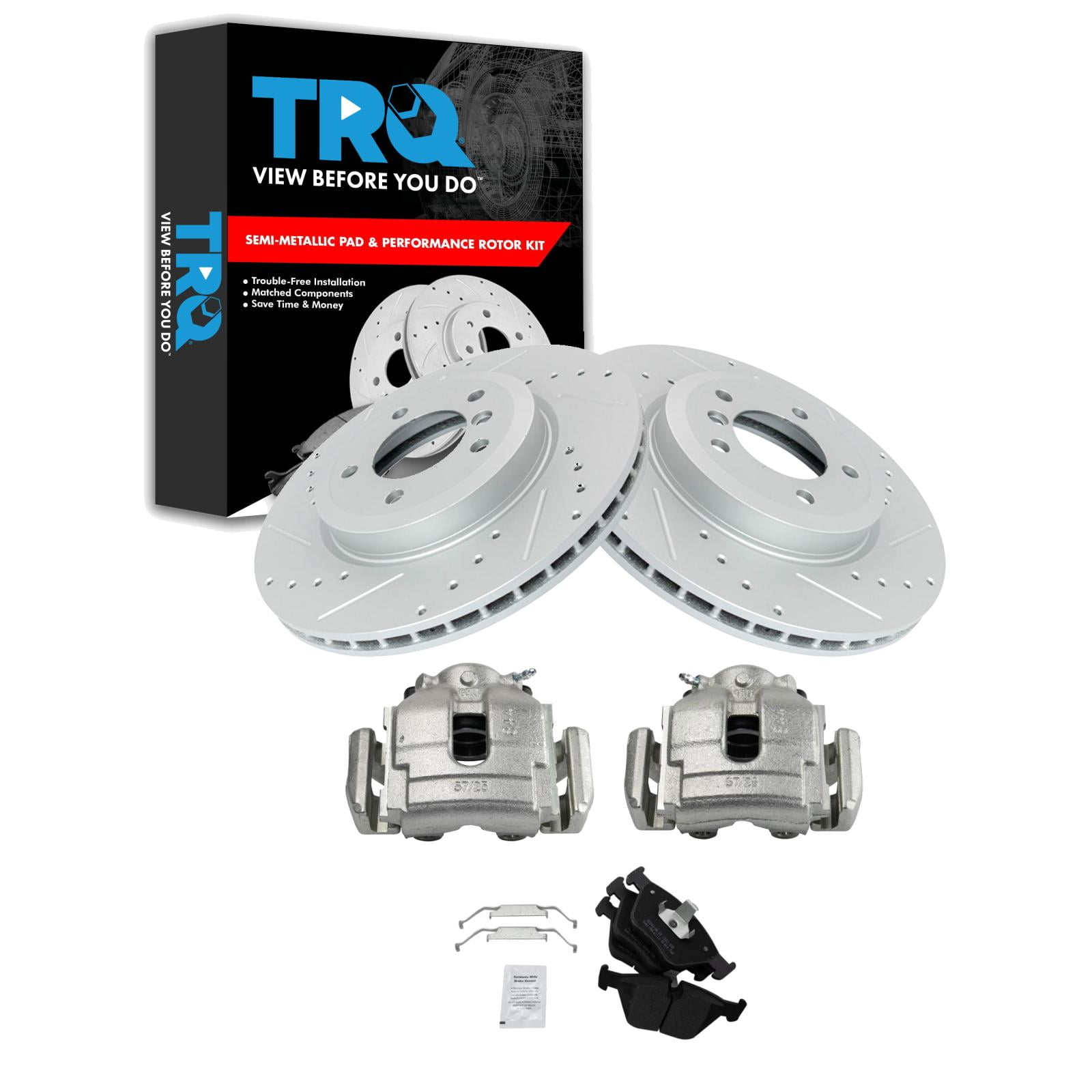 TRQ Front Performance Brake Pad & Rotor Kit Brake Caliper Brake Pads ...