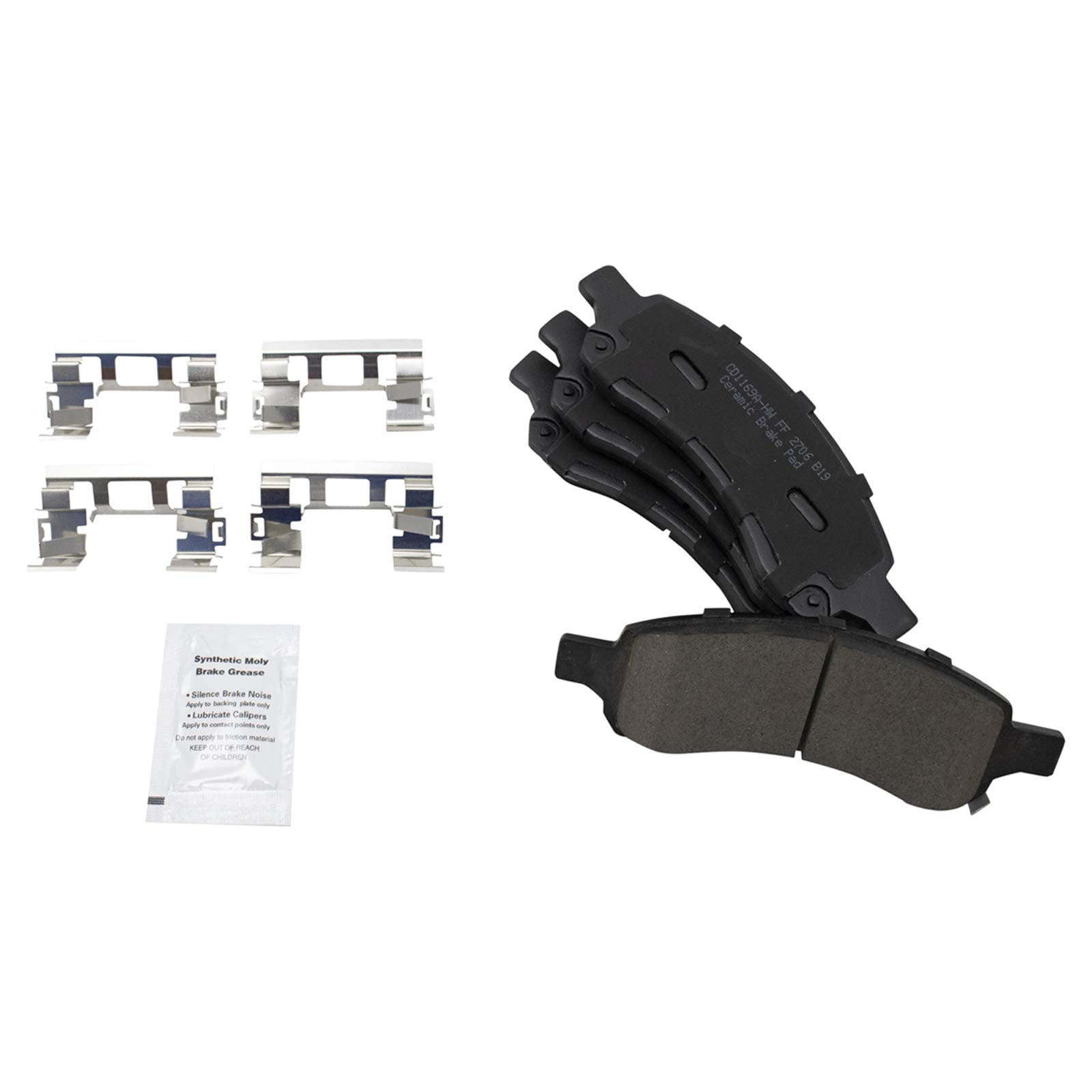 TRQ Premium Ceramic Front Brake Pad Kit for Enclave Traverse Acadia ...