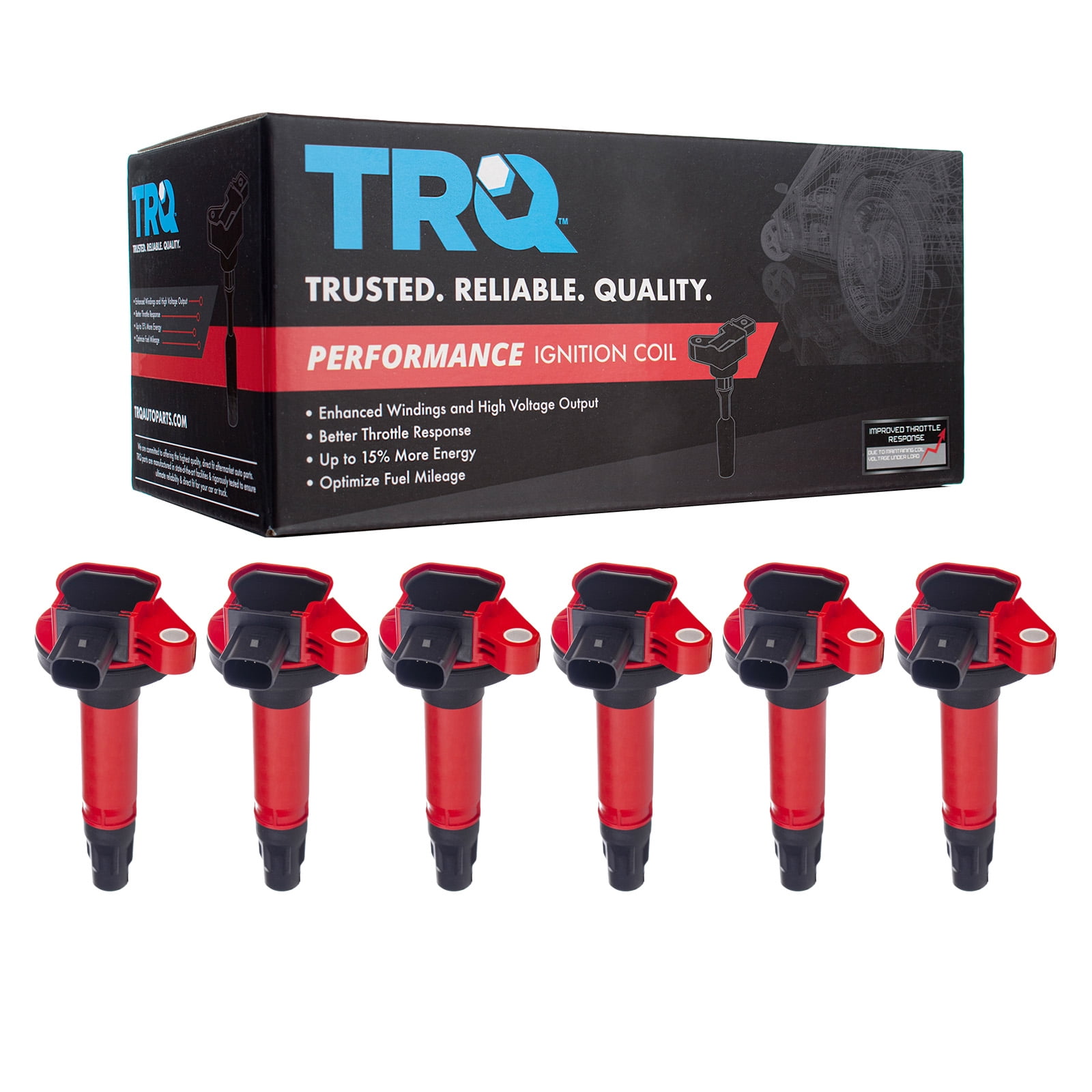 TRQ Premium High Performance Engine Ignition Coil for Ford Lincoln V6 3 ...