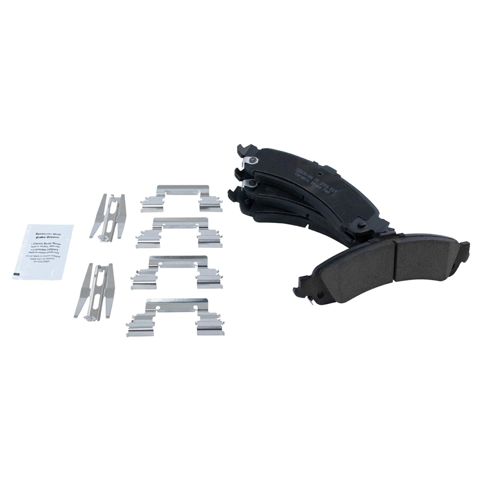 TRQ Premium Posi Ceramic Brake Pad Rear Set Kit for Chevy GMC Cadillac ...
