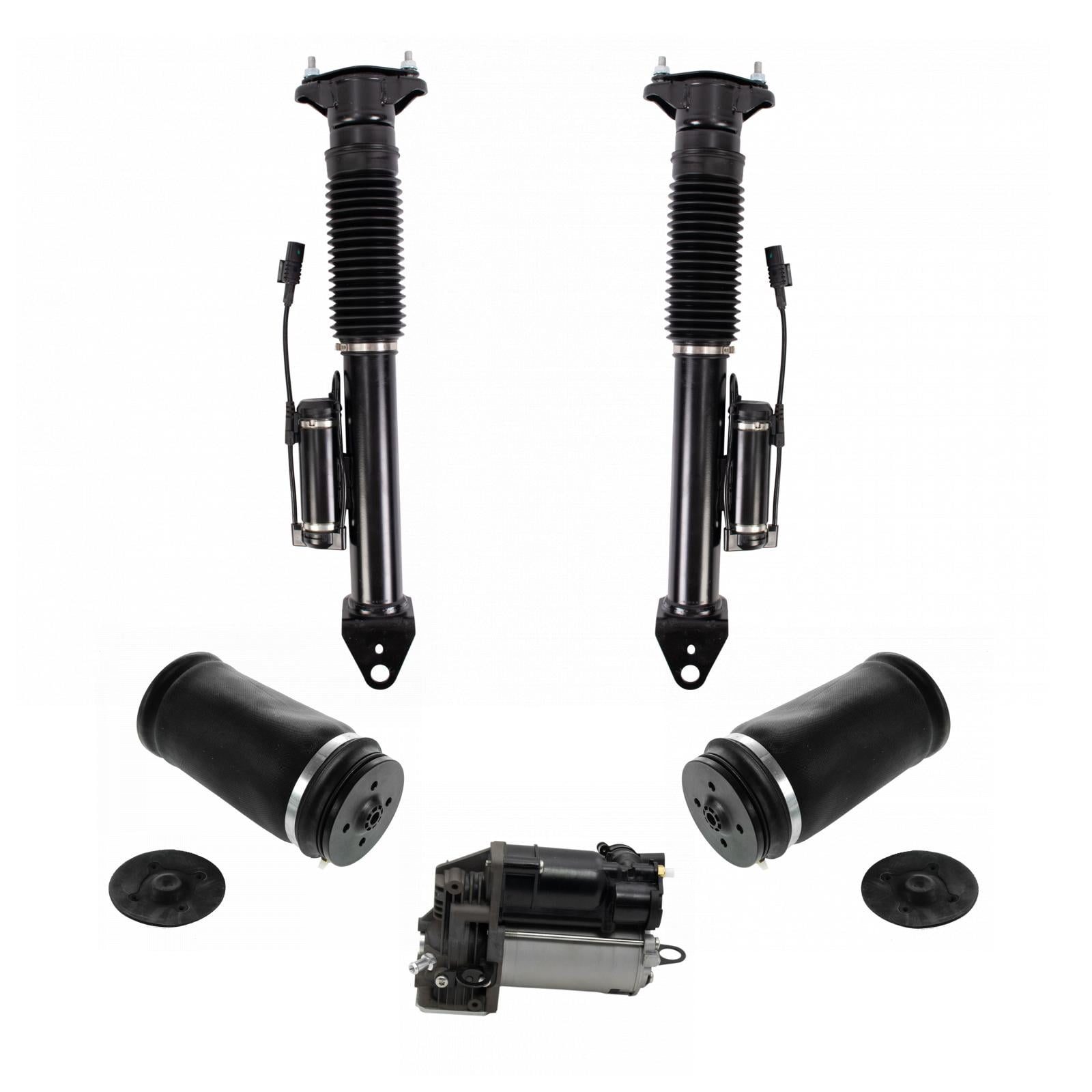 TRQ Rear Air Springs & Shocks & Compressor Fits 2012-2016 Mercedes-Benz ...
