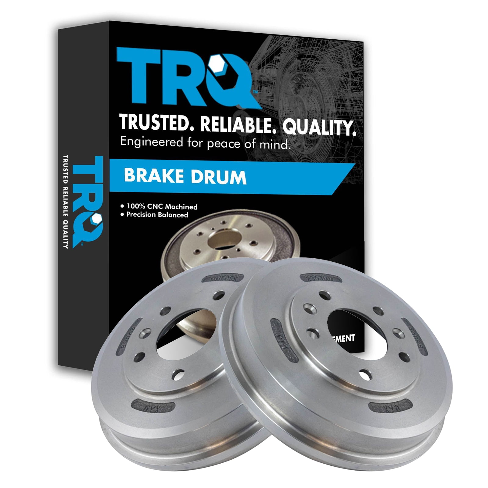 TRQ Rear Brake Drum Pair Set for Ford Escape Mazda Tribute Mercury ...
