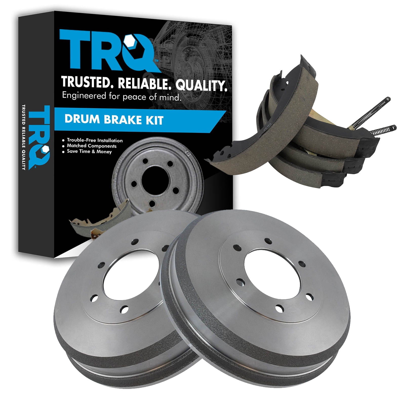 TRQ Rear Brake Drum & Shoe Kit Fits Select Colorado Canyon i-280 i-290 ...
