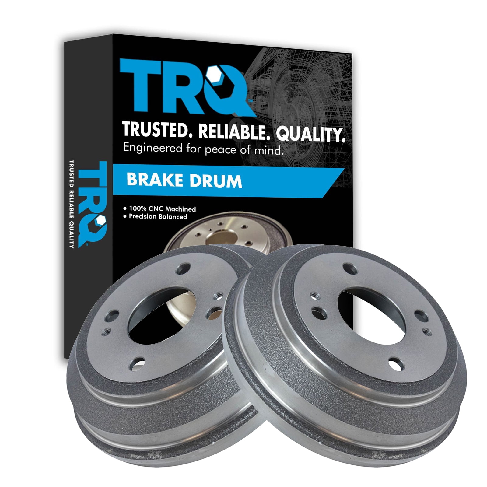 TRQ Rear Brake Drums Left & Right Set of 2 Pair for Honda Civic CRX Del ...