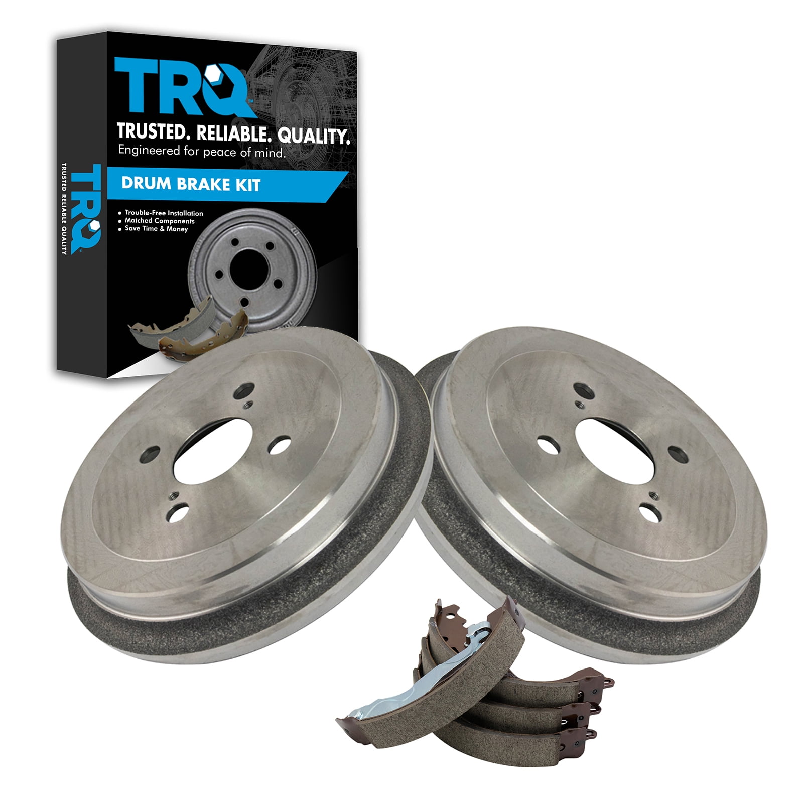 TRQ Rear Brake Kit Drum & Shoe Set for 2007-2018 Toyota Yaris - Walmart.com