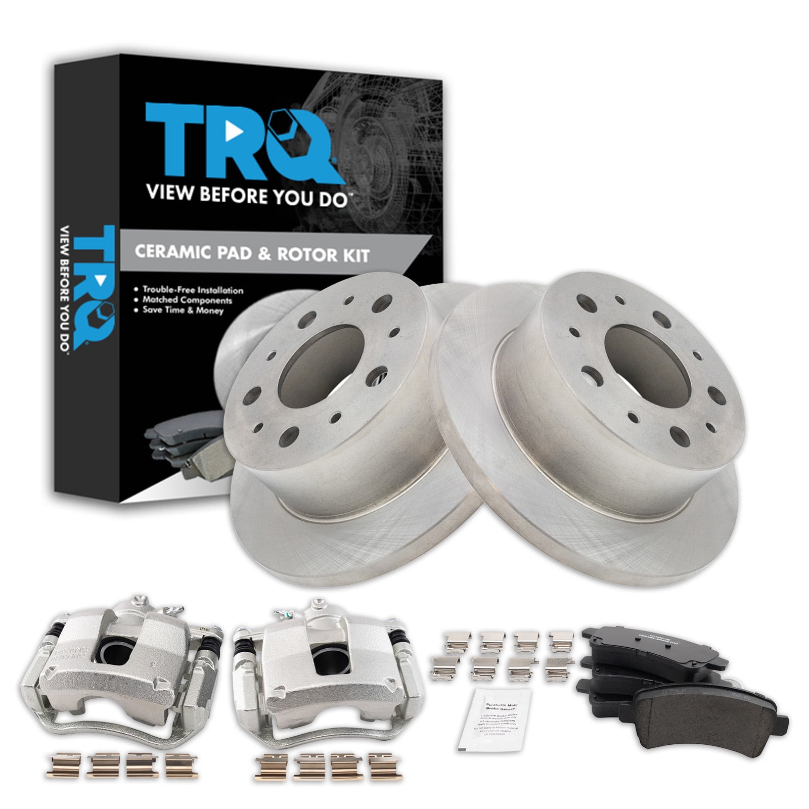 Low Dust Quiet Brake Pads Lifetime Warranty R1 Concepts Rear Brake Kit ...