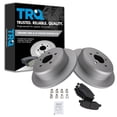TRQ Rear Brake Pad & Rotor Kit Brake Pads Brake Rotor Ceramic Premium G ...