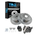 TRQ Rear Brake Pad & Rotor Kit Brake Pads Brake Rotor Parking Brake ...