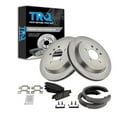 TRQ Rear Brake Pad & Rotor Kit Brake Pads Brake Rotor Parking Brake ...