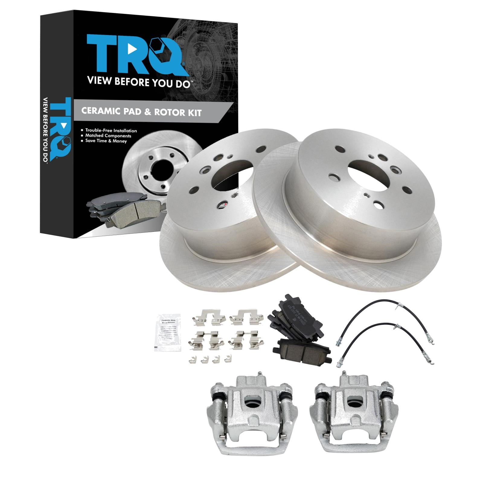 TRQ Rear Brake Pad & Rotor Kit Ceramic Fits 2004-2006 Lexus RX330 2006 ...