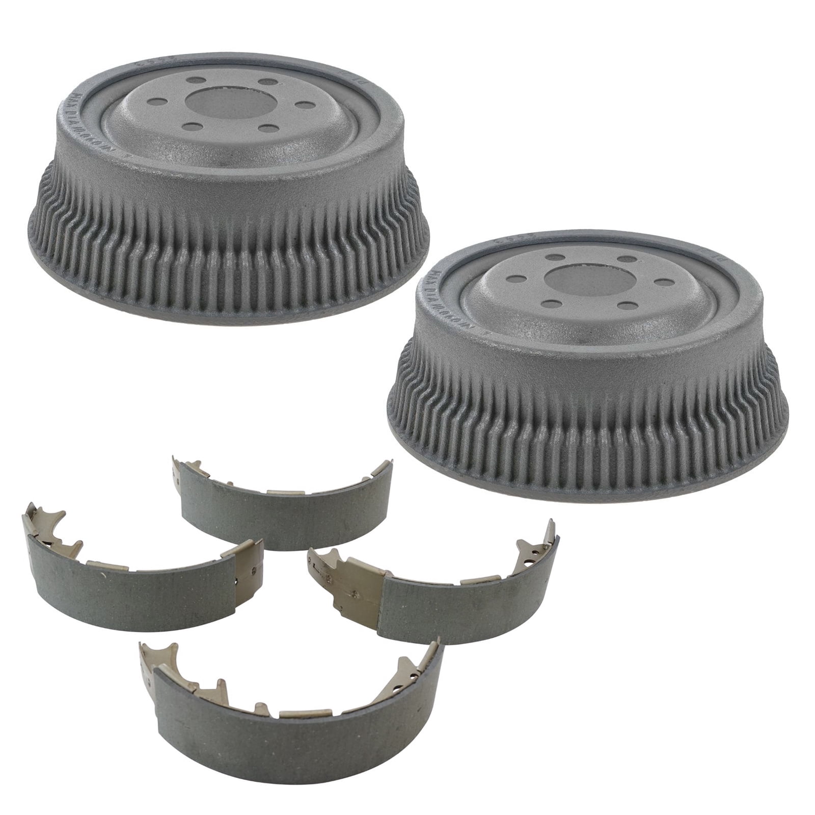 TRQ Rear Brake Shoe Pad & 10 Inch Brake Drum Pair Set Kit LH & RH for ...