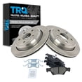 TRQ Rear Ceramic Brake Pads & 2 Rotors Discs Set Kit Fits Select ...