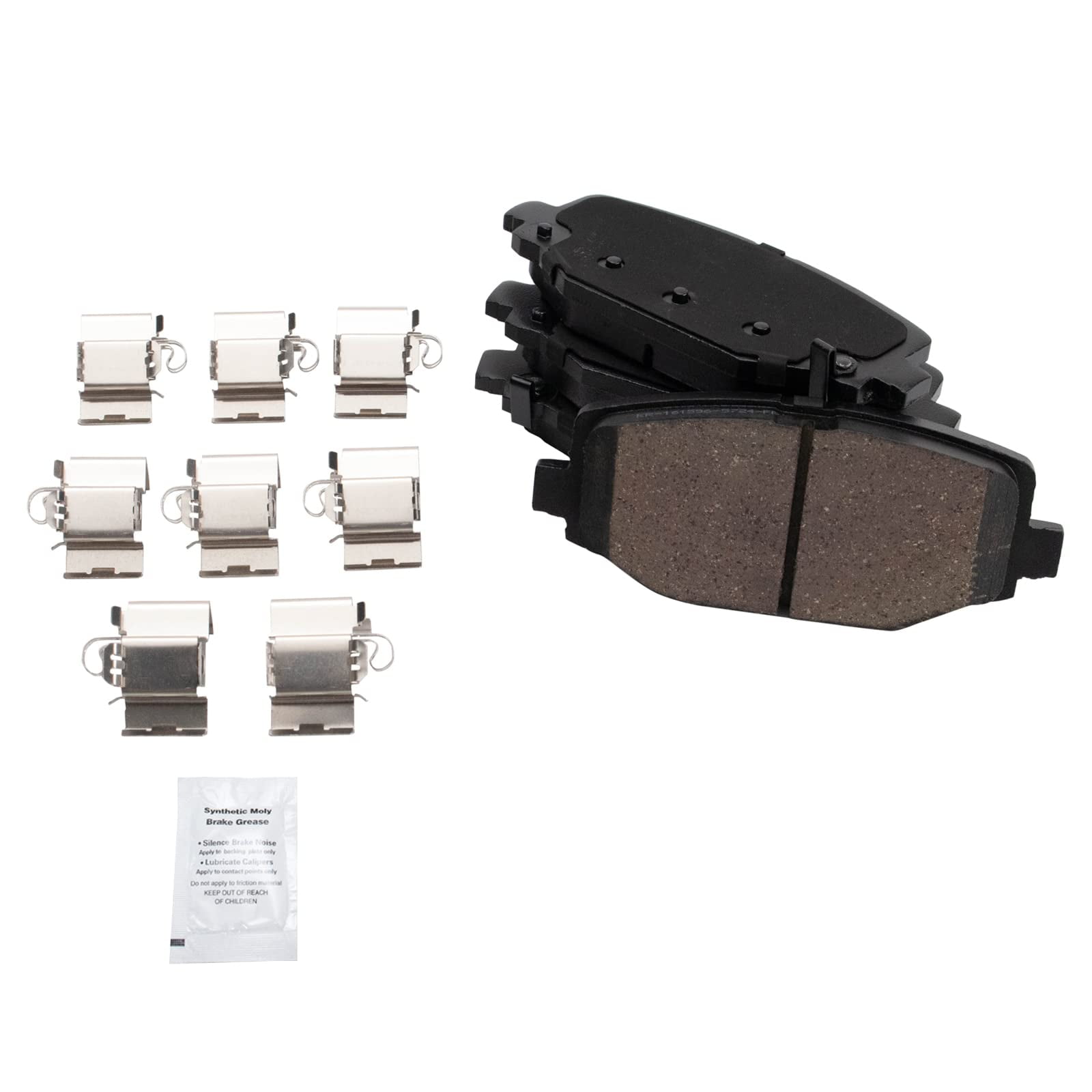 TRQ Rear Ceramic Disc Brake Pad Set for Dodge Chrysler Ram Volkswagen ...