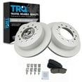 TRQ Rear Brake Pad & Rotor Kit Brake Pads Brake Rotor Ceramic Vented ...