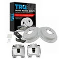 TRQ Rear Ceramic Pads Performance Rotors & Calipers Fits Select Ford ...