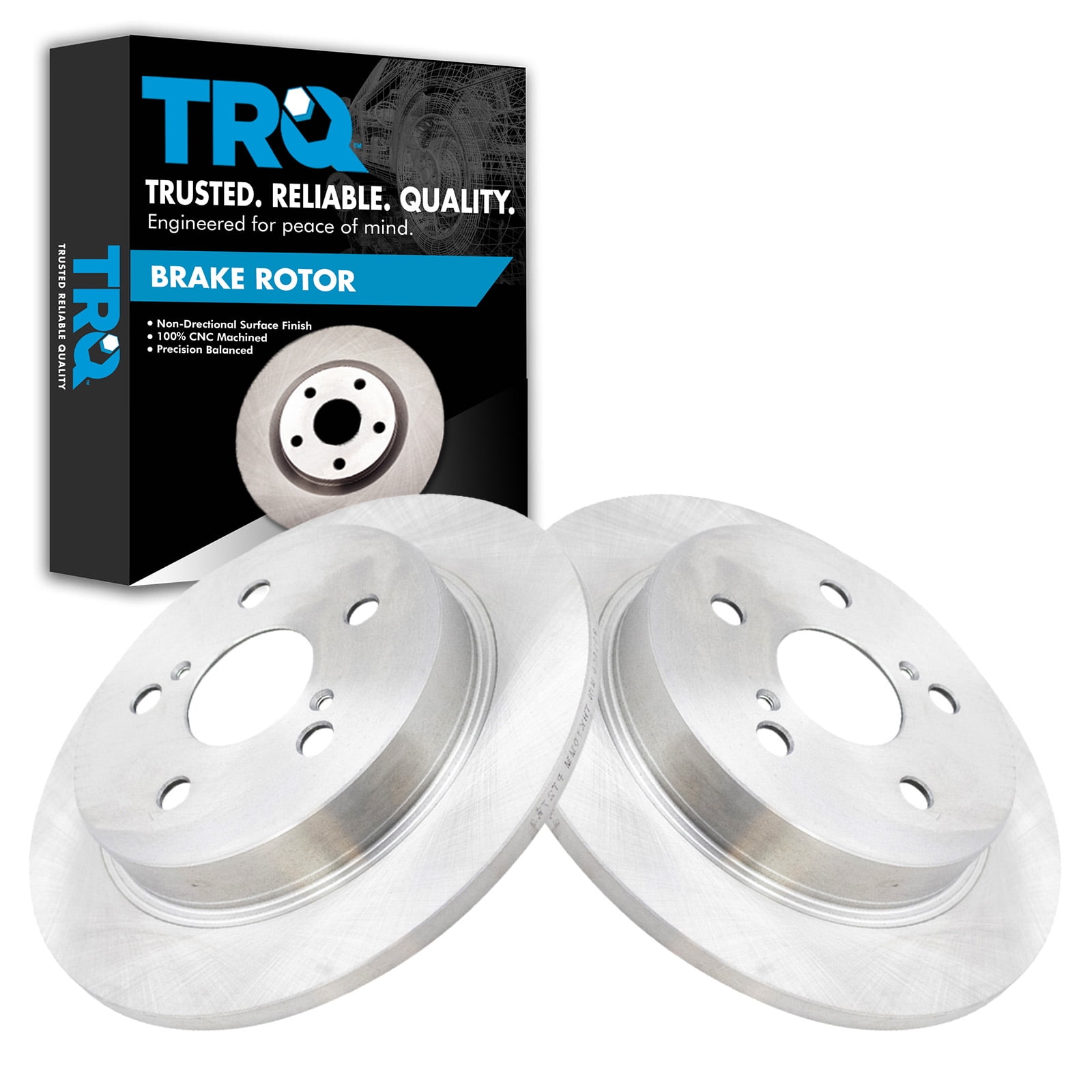 TRQ Rear Disc Brake Rotor LH RH Kit Pair Set of 2 for Toyota Lexus New ...