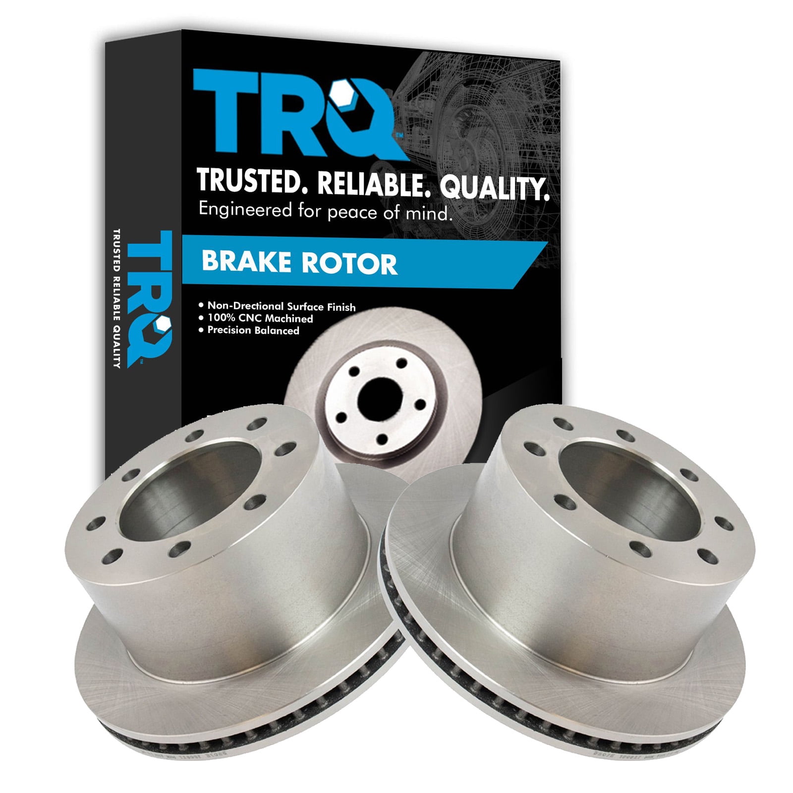 TRQ Rear Disc Brake Rotor Pair Set for Express 3500 Van / Savana 3500 ...