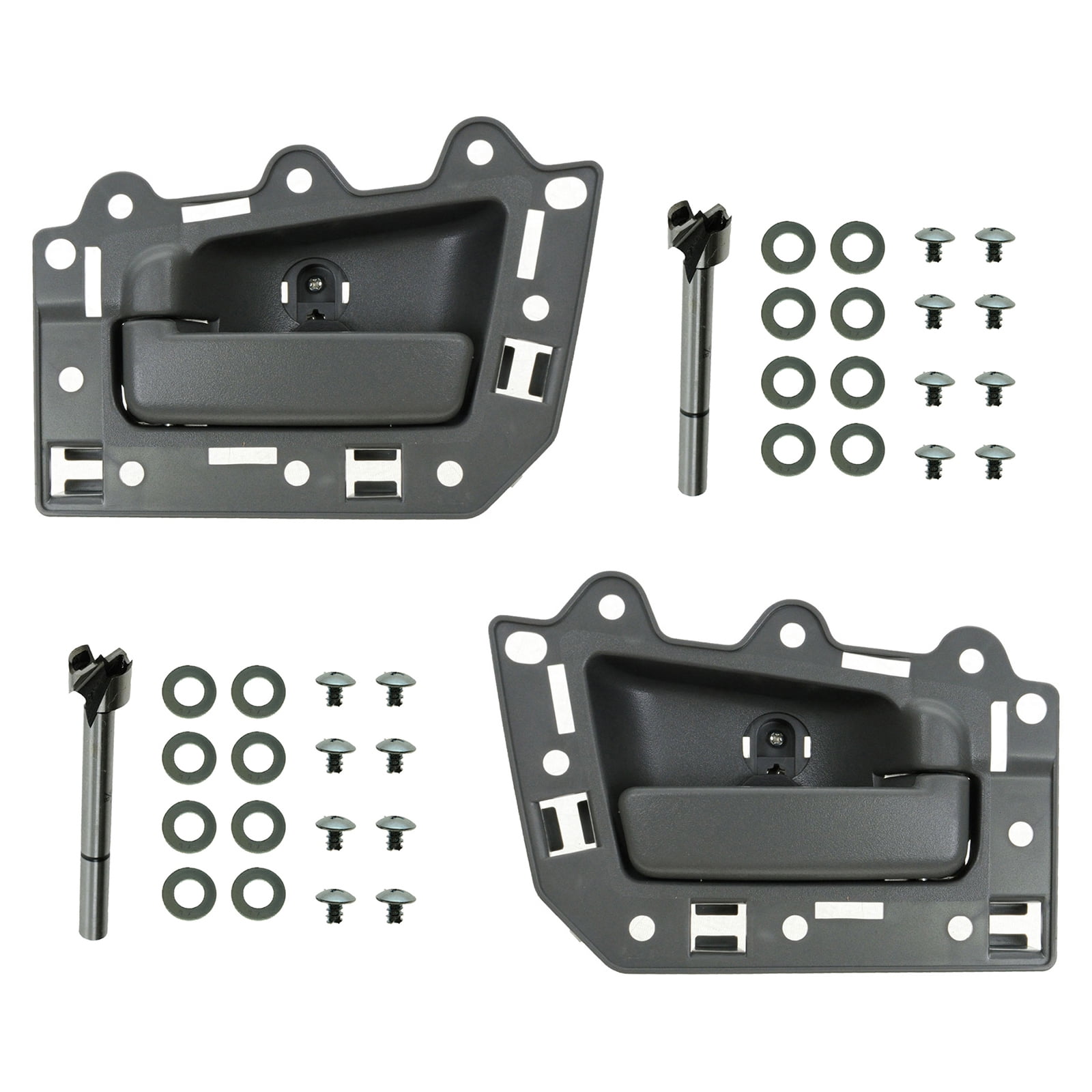 TRQ Rear Inside Inner Gray Door Handle Kit Pair for 05-10 Jeep Grand ...