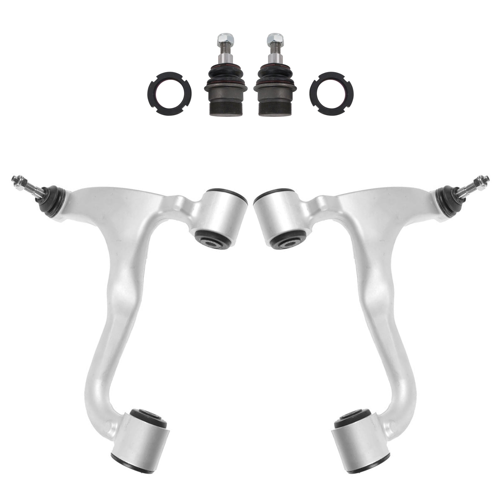 TRQ Rear Lower Ball Joints Upper Control Arms 4pc Suspension Kit for ...