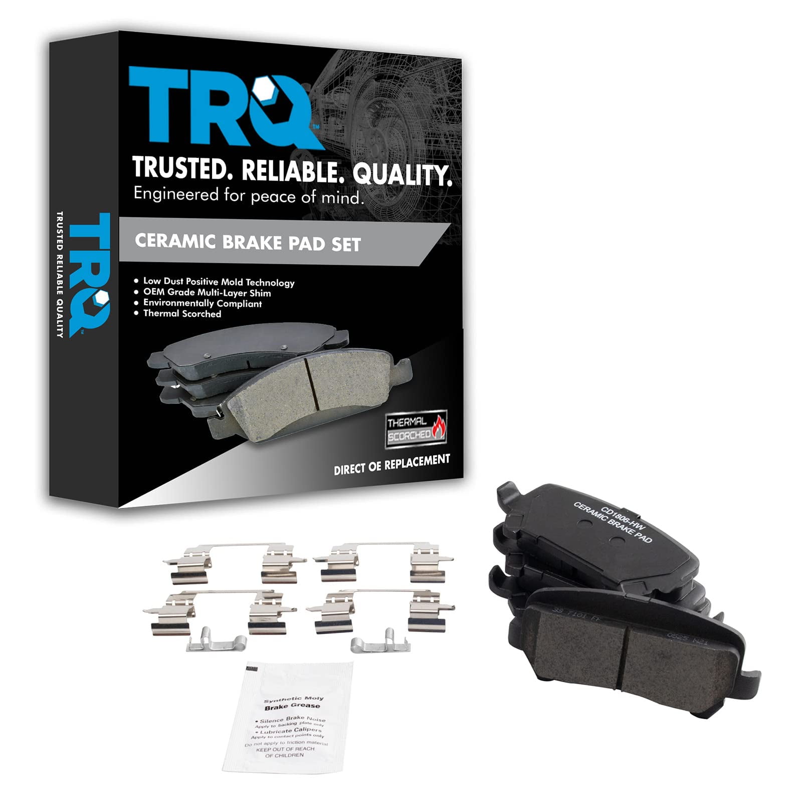 TRQ Rear Posi Ceramic Disc Brake Pad Kit Set for Canyon Colorado Pickup ...