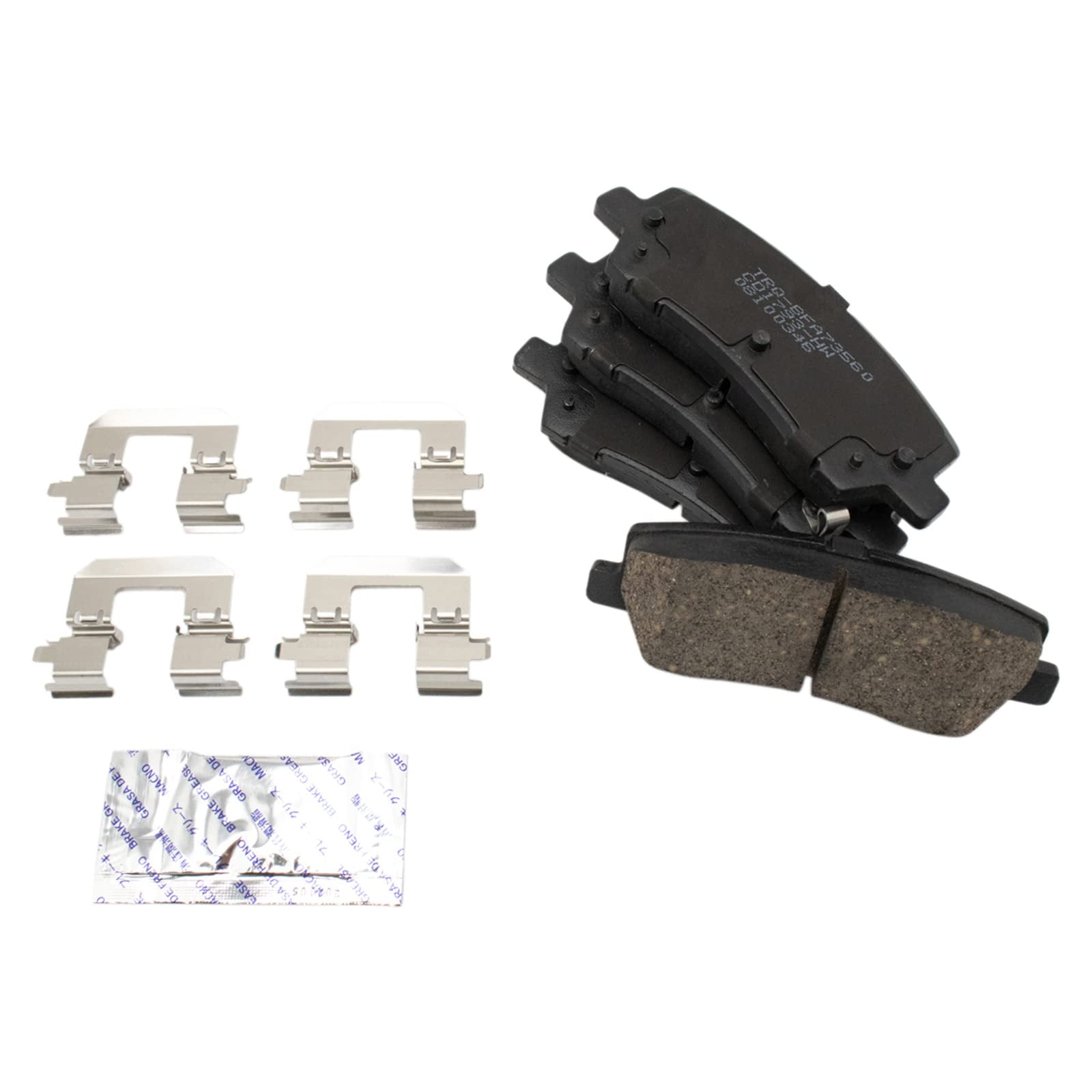 TRQ Rear Premium Posi Ceramic Disc Brake Pad Set for Ford Mustang New ...