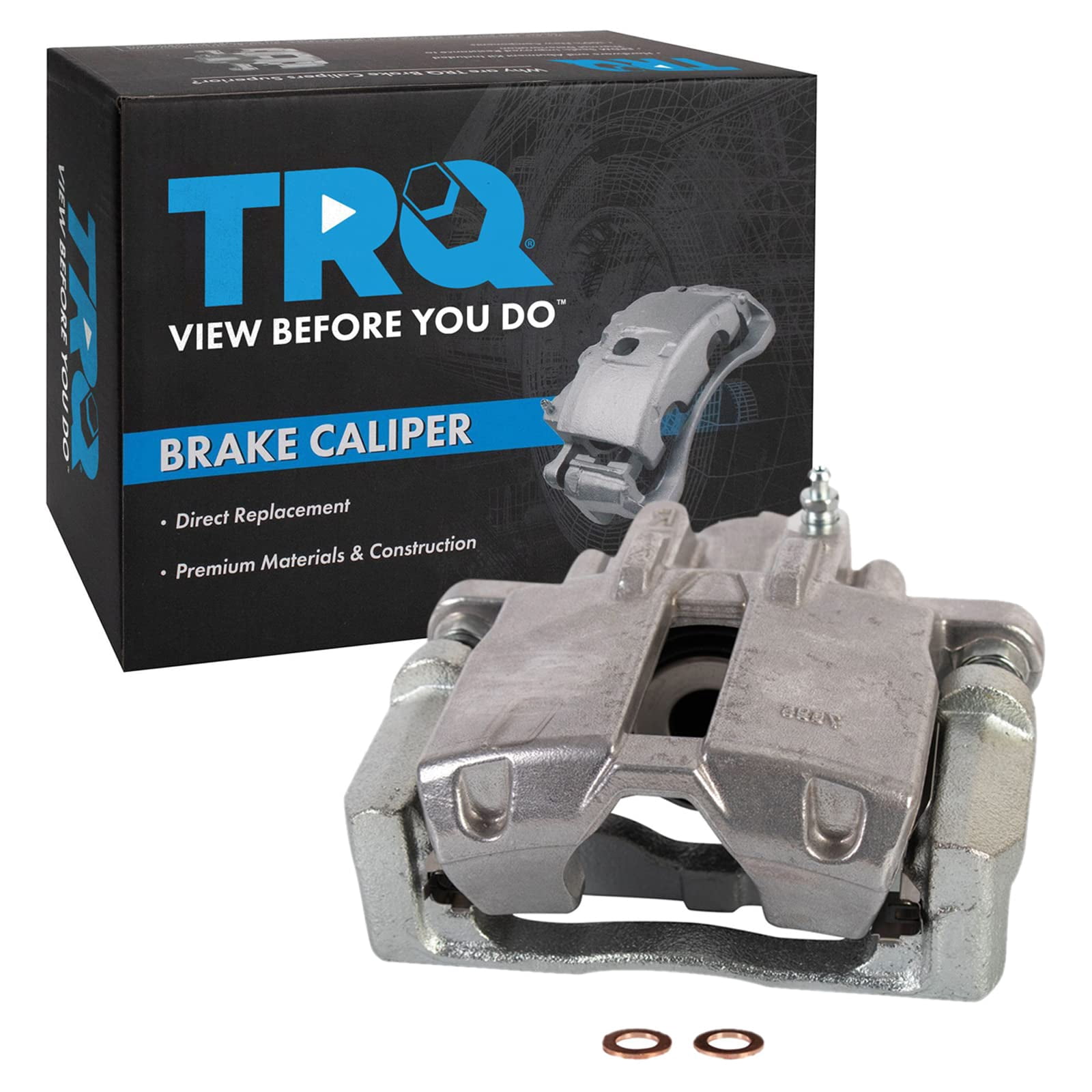 TRQ Rear Right Brake Caliper w/Bracket Passenger Side Compatible with ...