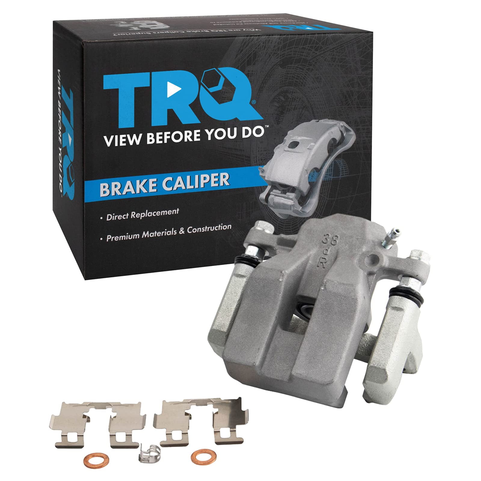 TRQ Rear Right Brake Caliper w/Bracket Passenger Side Compatible with ...