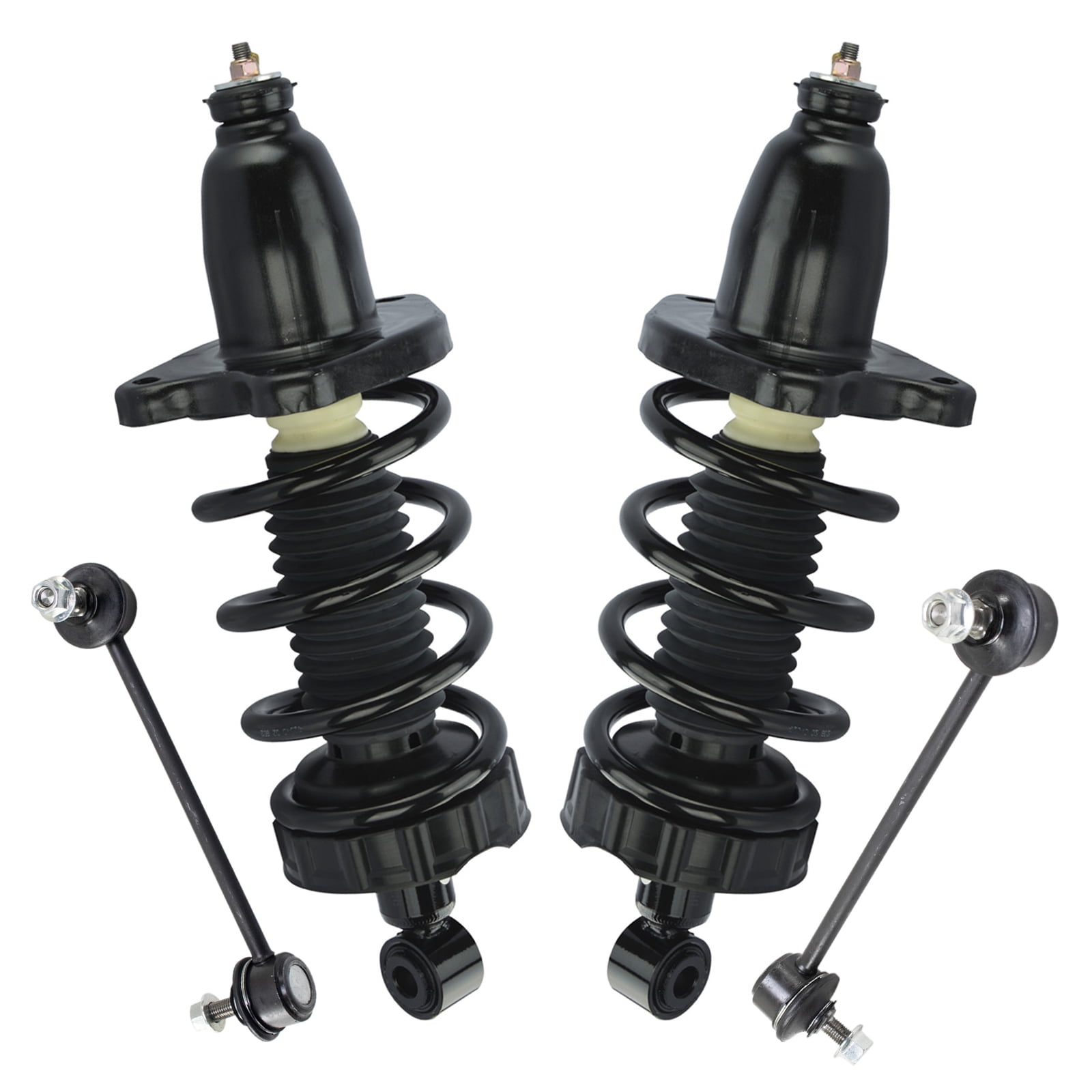 TRQ Rear Strut & Spring Assemblies with Sway Bar End Links for Honda ...
