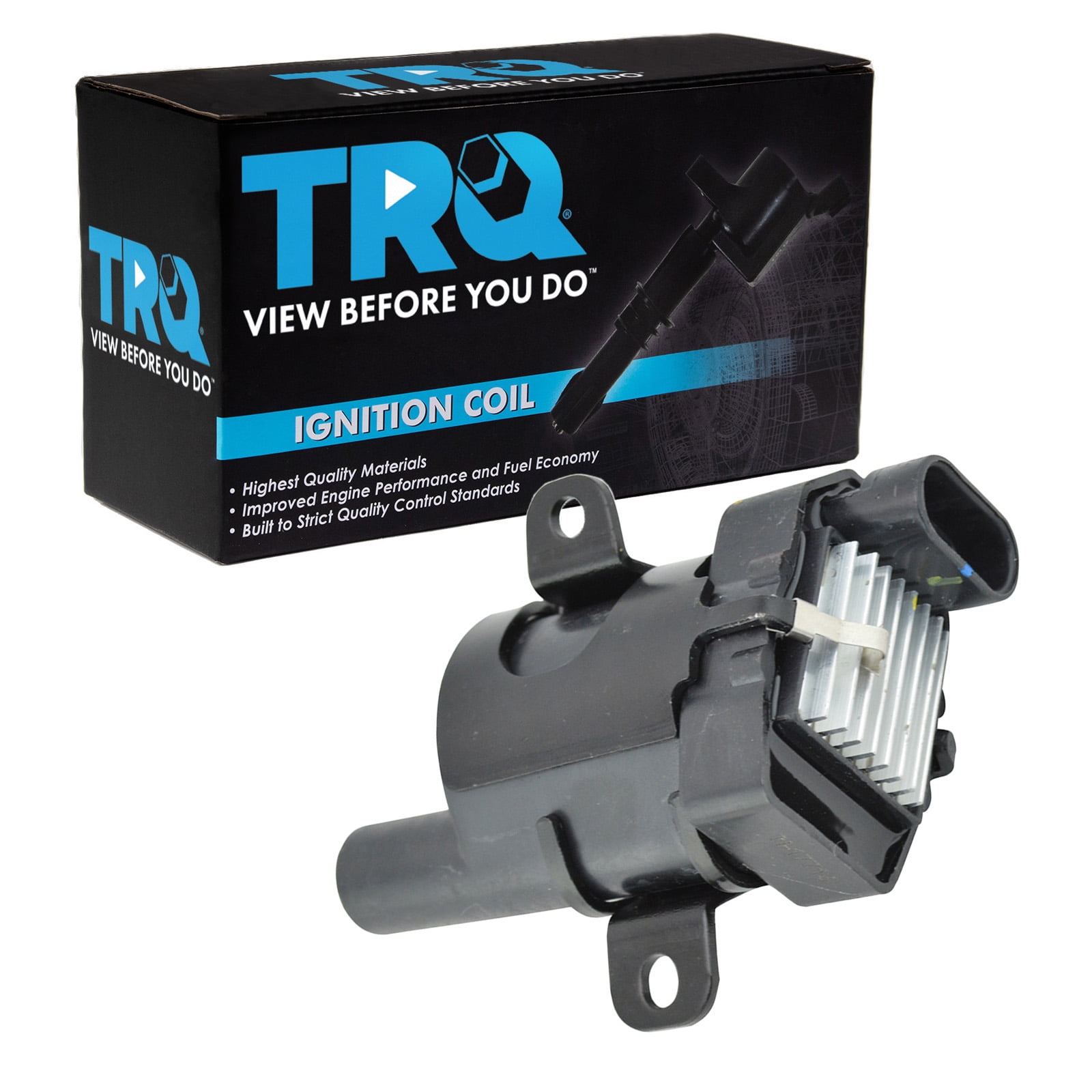 TRQ Round Ignition Coil Truck w/ V8 for Cadillac GMC Buick Chevy Pickup ...