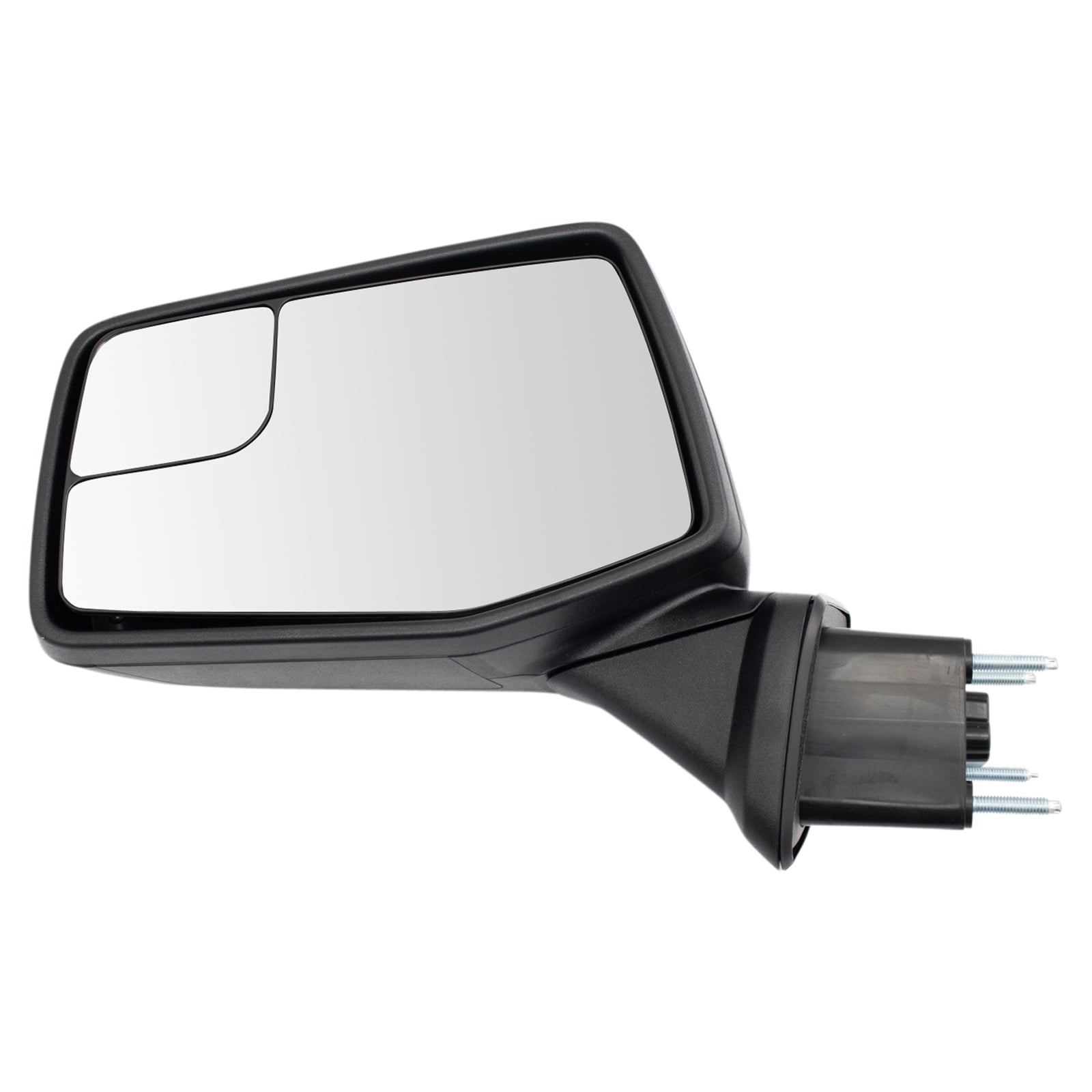 TRQ Side View Mirror Manual Spotter Glass Striped Textured Cap LH for ...