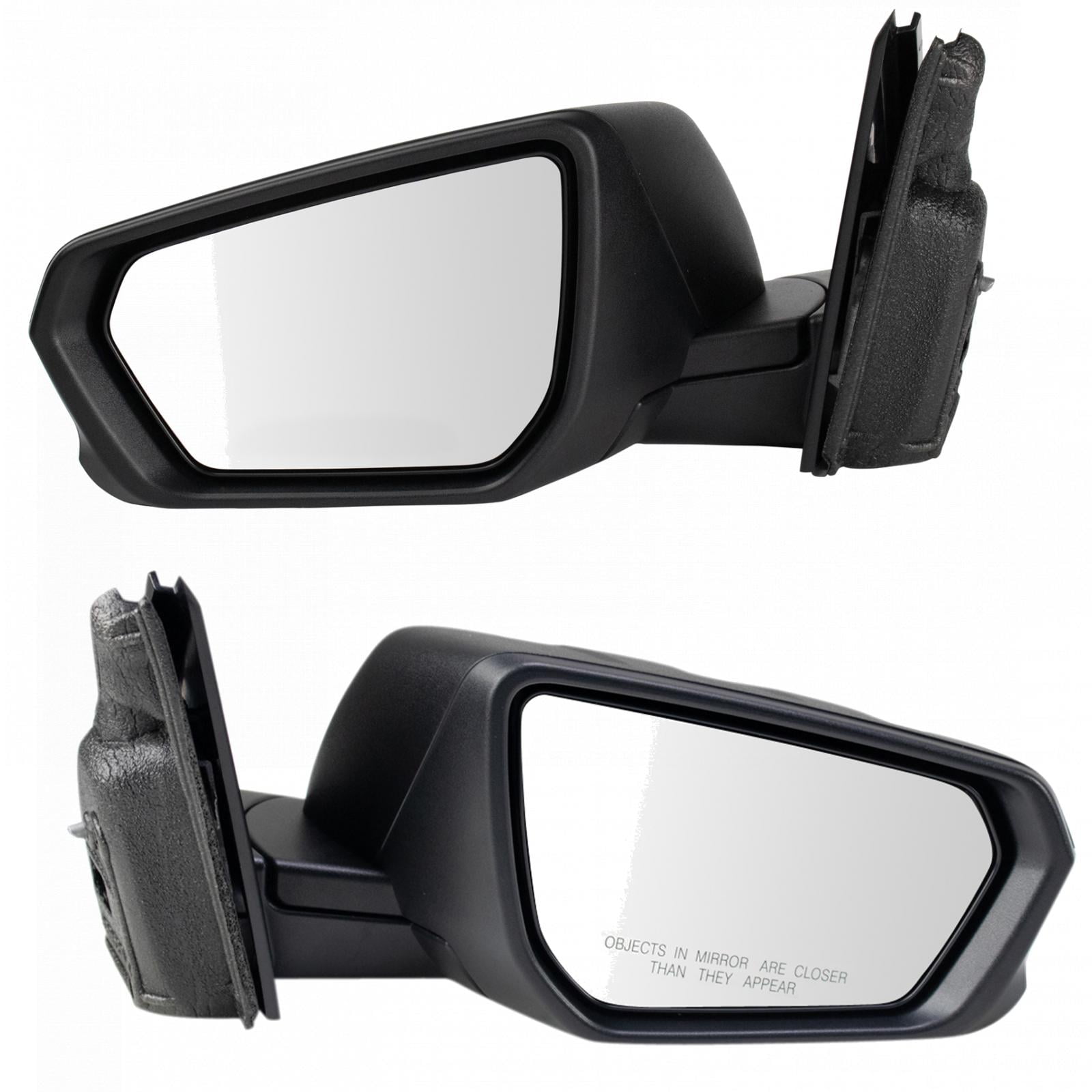 TRQ Side View Mirror Power Heated Triple Stripe Textured Black Pair for ...