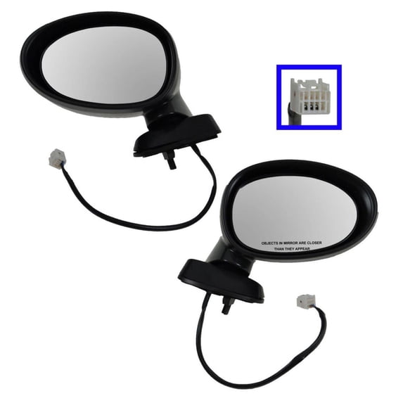 TRQ Side View Mirrors Power Smooth Left & Right Pair Set for 06-13 ...