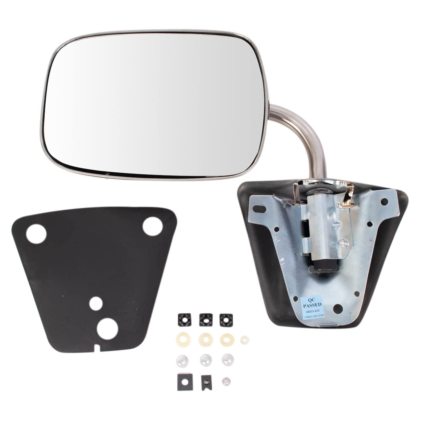 TRQ Stainless Steel Manual Side View Mirror Left or Right for Chevy GMC ...