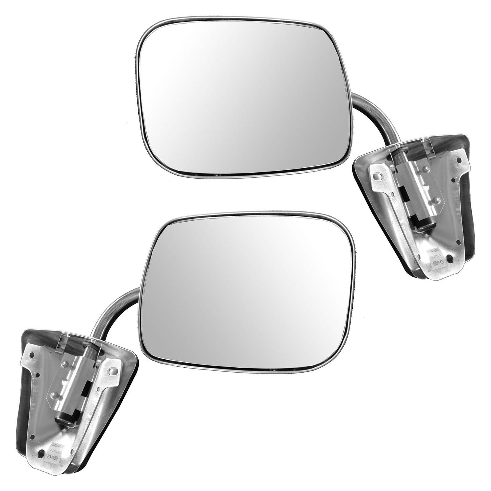 TRQ Stainless Steel Manual Side View Mirrors LH & RH Pair Set for Chevy ...