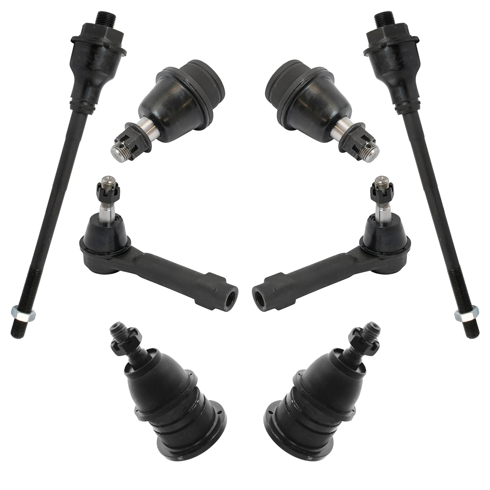 TRQ Tie Rod Ball Joint Upper Lower LH RH Kit Set 8pc for Cadillac Chevy ...