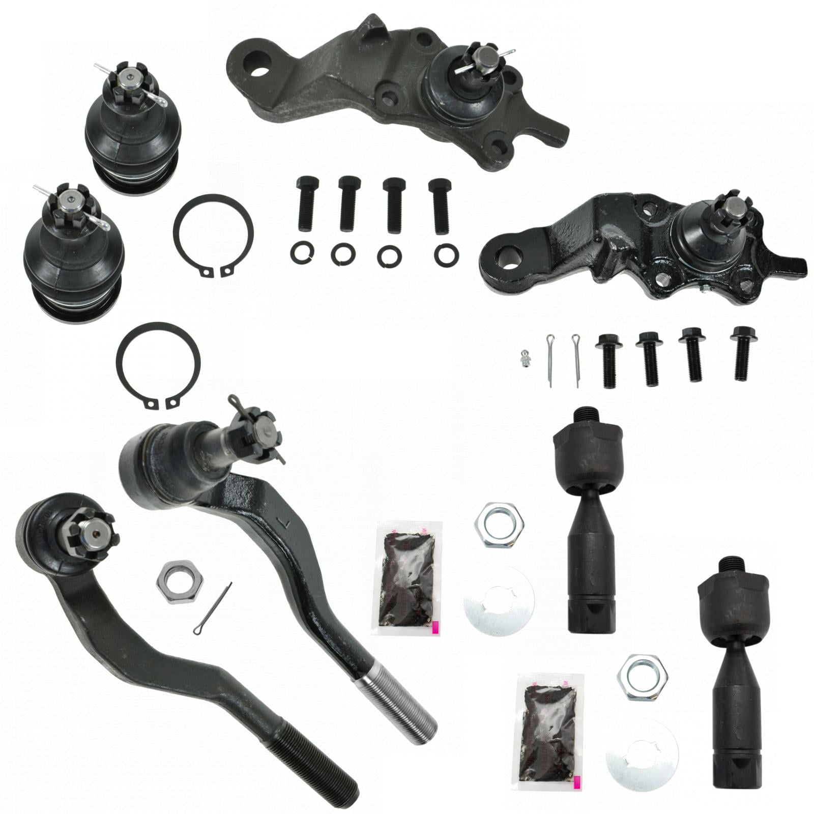 TRQ Upper Lower Ball Joint Inner Outer Tie Rod End Set 8pc for Toyota ...